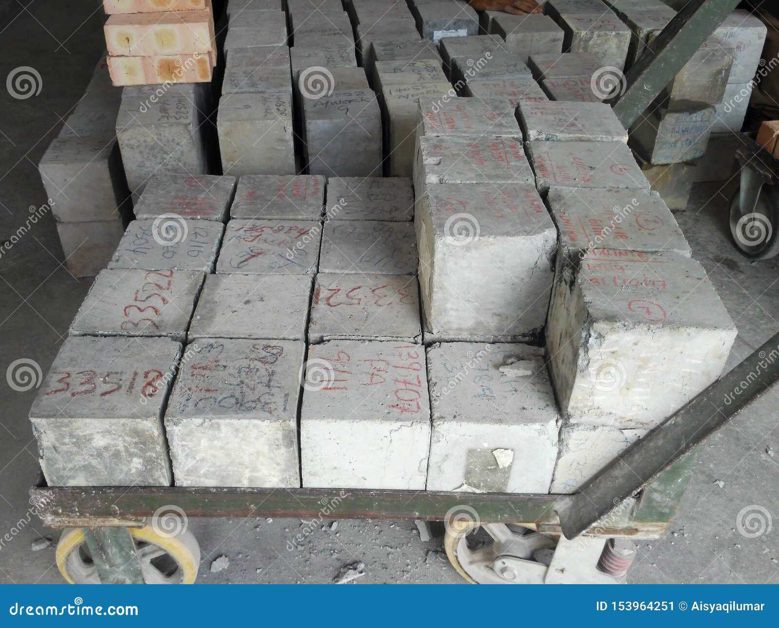 Concrete Cube Strength Compression Test At The Laboratory Using ...