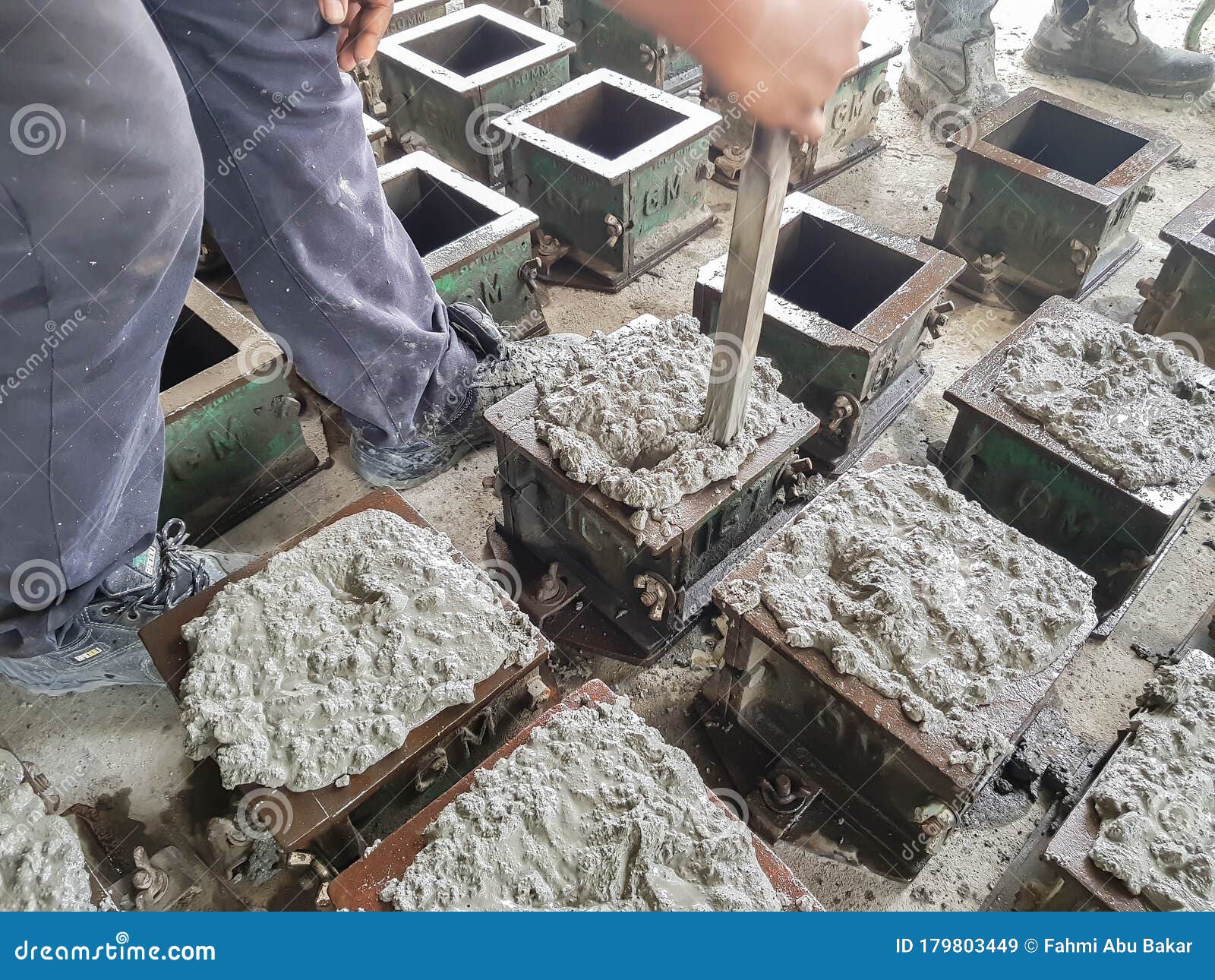 Testing for fresh concrete editorial stock image. Image of durability ...