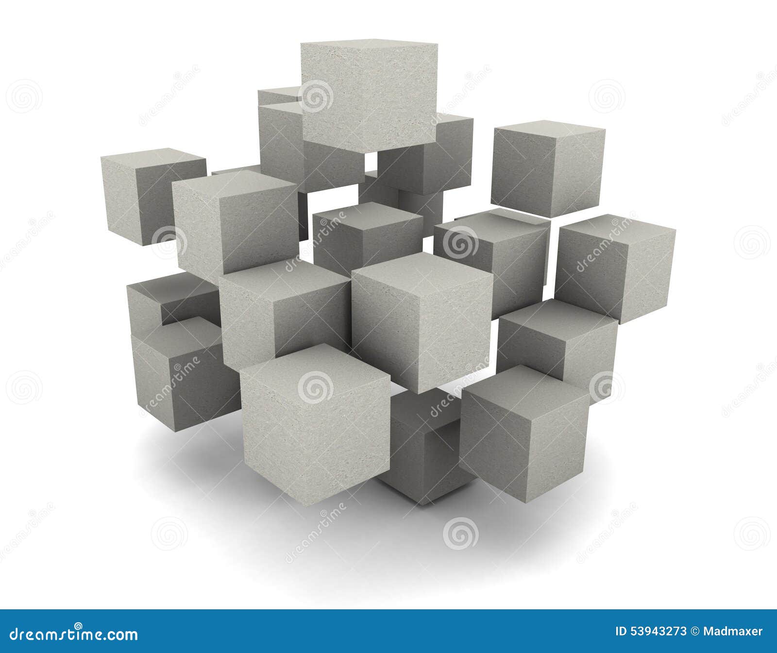 Concrete cubes stock illustration. Illustration of virtual - 53943273