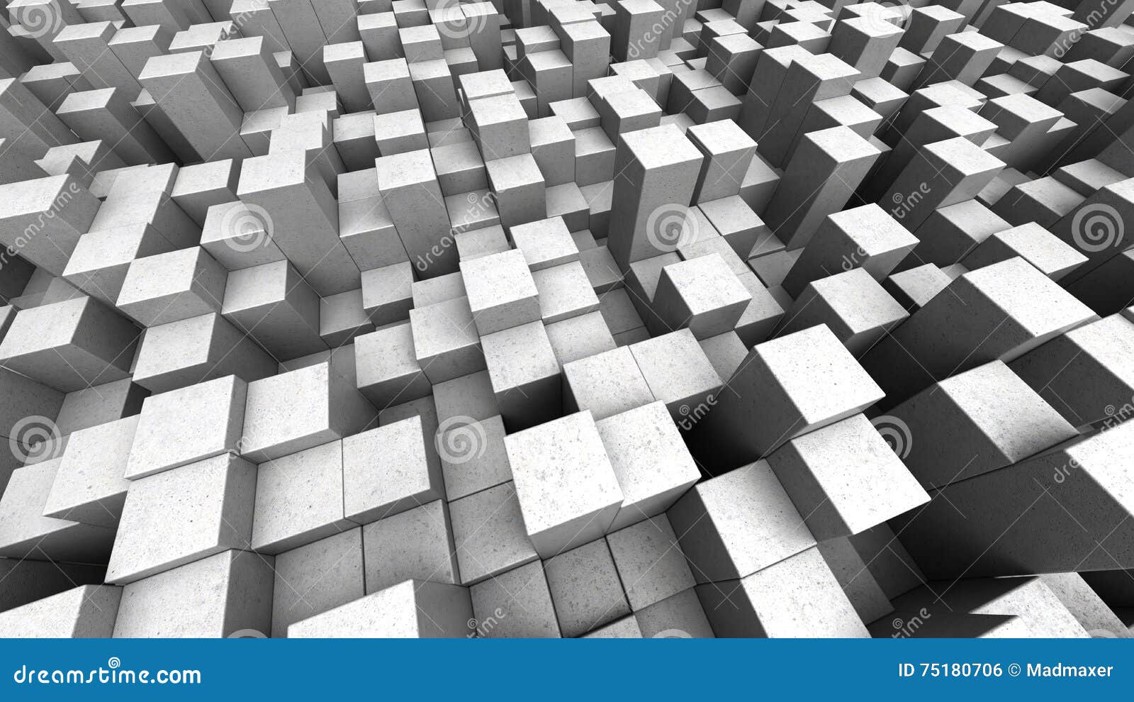 Concrete cubes background stock illustration. Illustration of cube ...