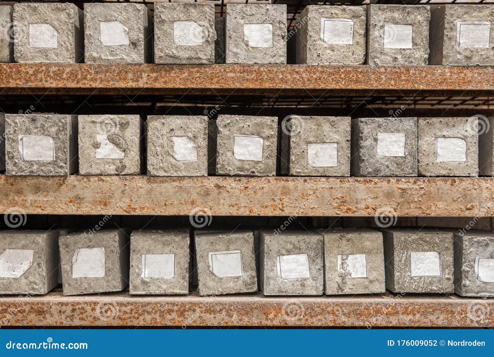 Concrete Cubes. Samples of Hardened Concrete for Laboratory Tests Stock ...