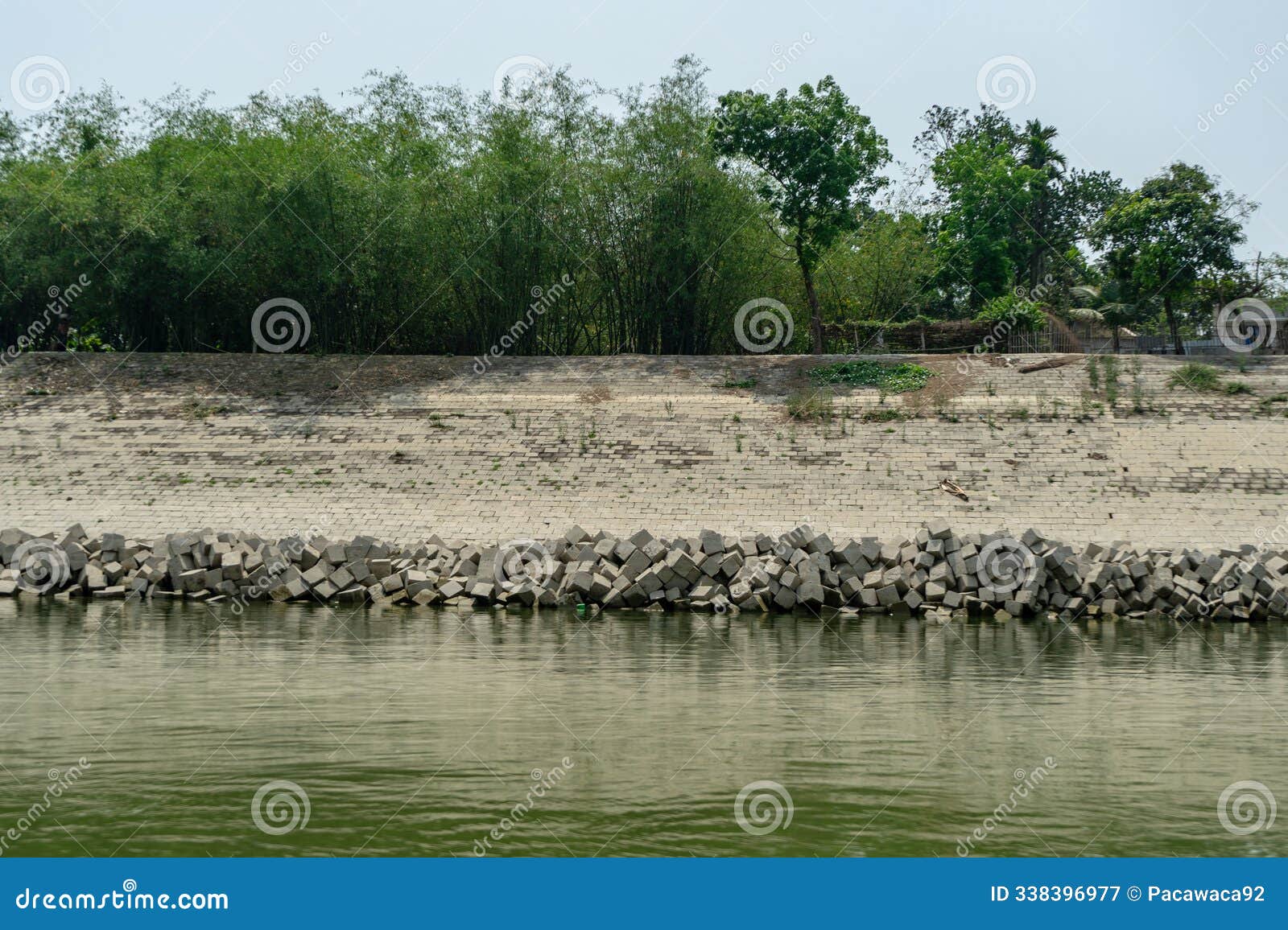 Concrete Cubes Which Serve As Coastal Protection from River Erosion ...
