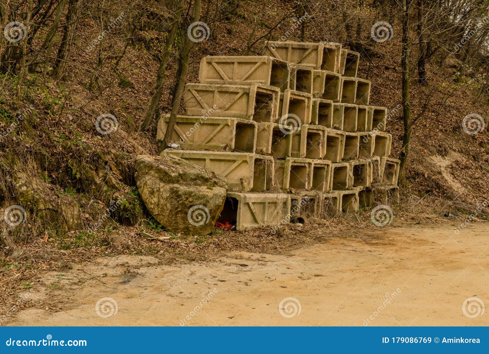 Pre-fab Material: Culverts For Road Drainage Construction Royalty-Free ...