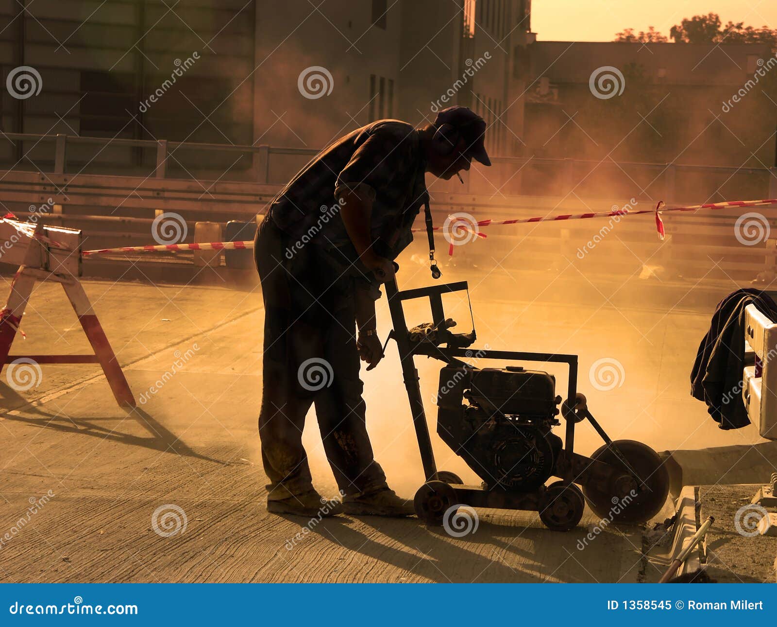 Concrete cutting stock image. Image of people, erecting - 1358545