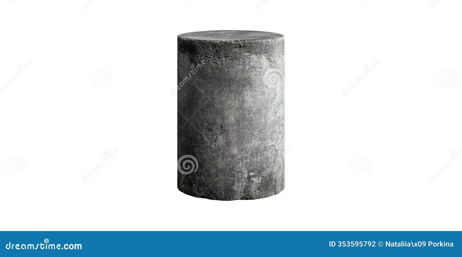 Concrete Cylinder Isolated on Transparent Background Stock Photo ...
