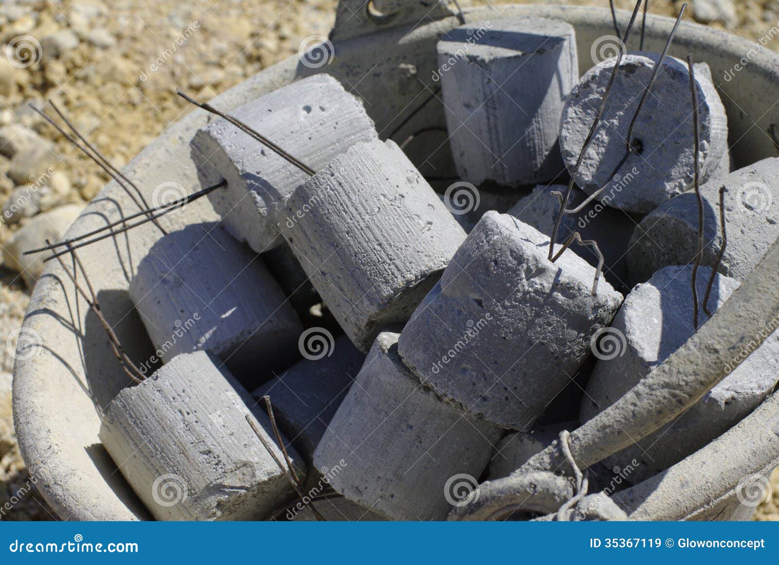 Concrete cylinder stock image. Image of fall, communication - 35367119