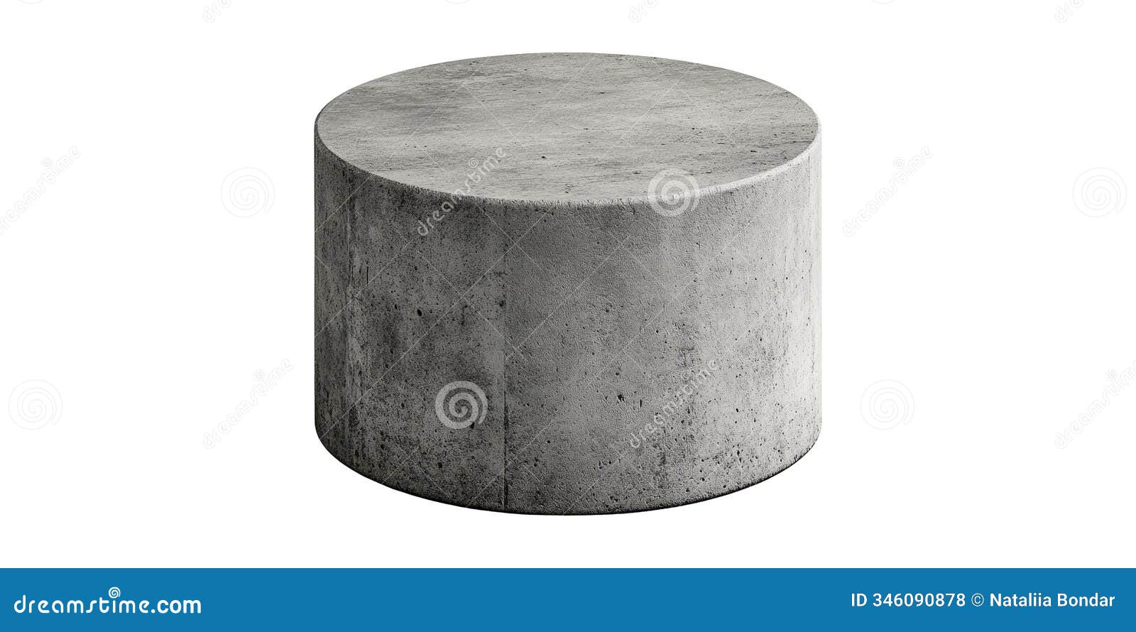 Concrete Cylinder with Smooth Surface Isolated on Transparent ...