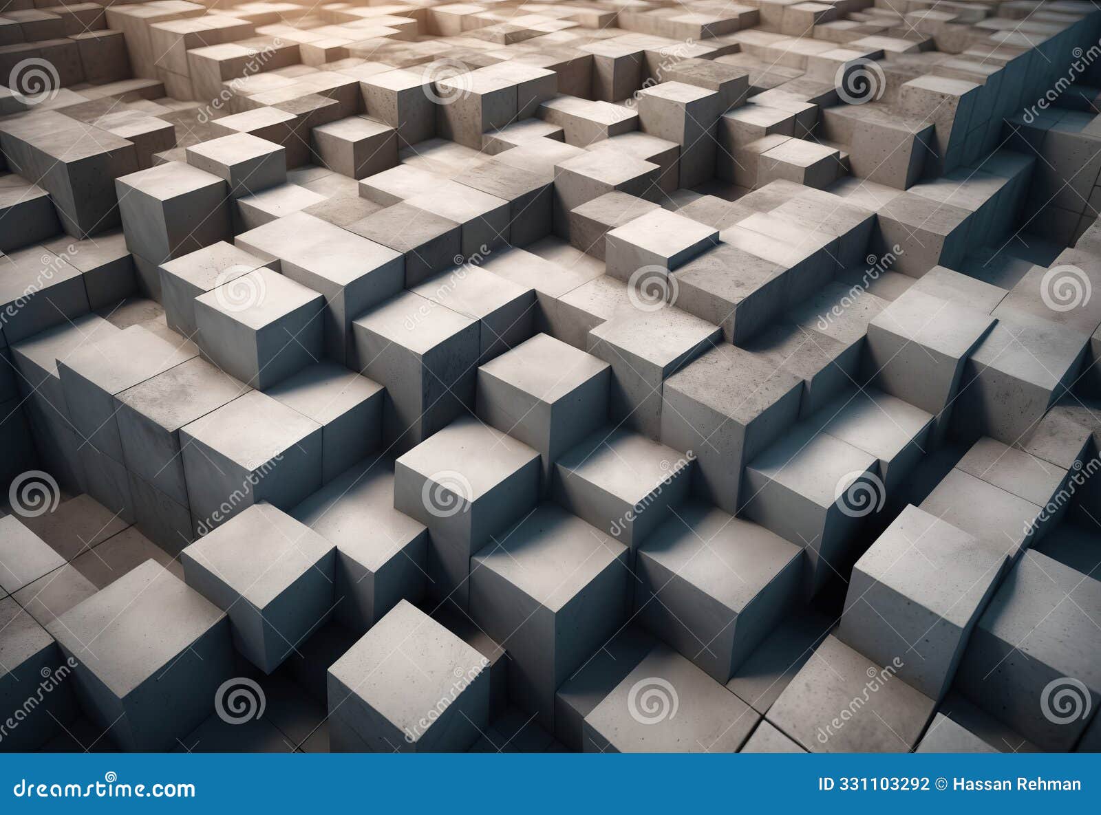 Concrete 3d Cube Wall As Background or Wallpaper. 3D Rendering Stock ...