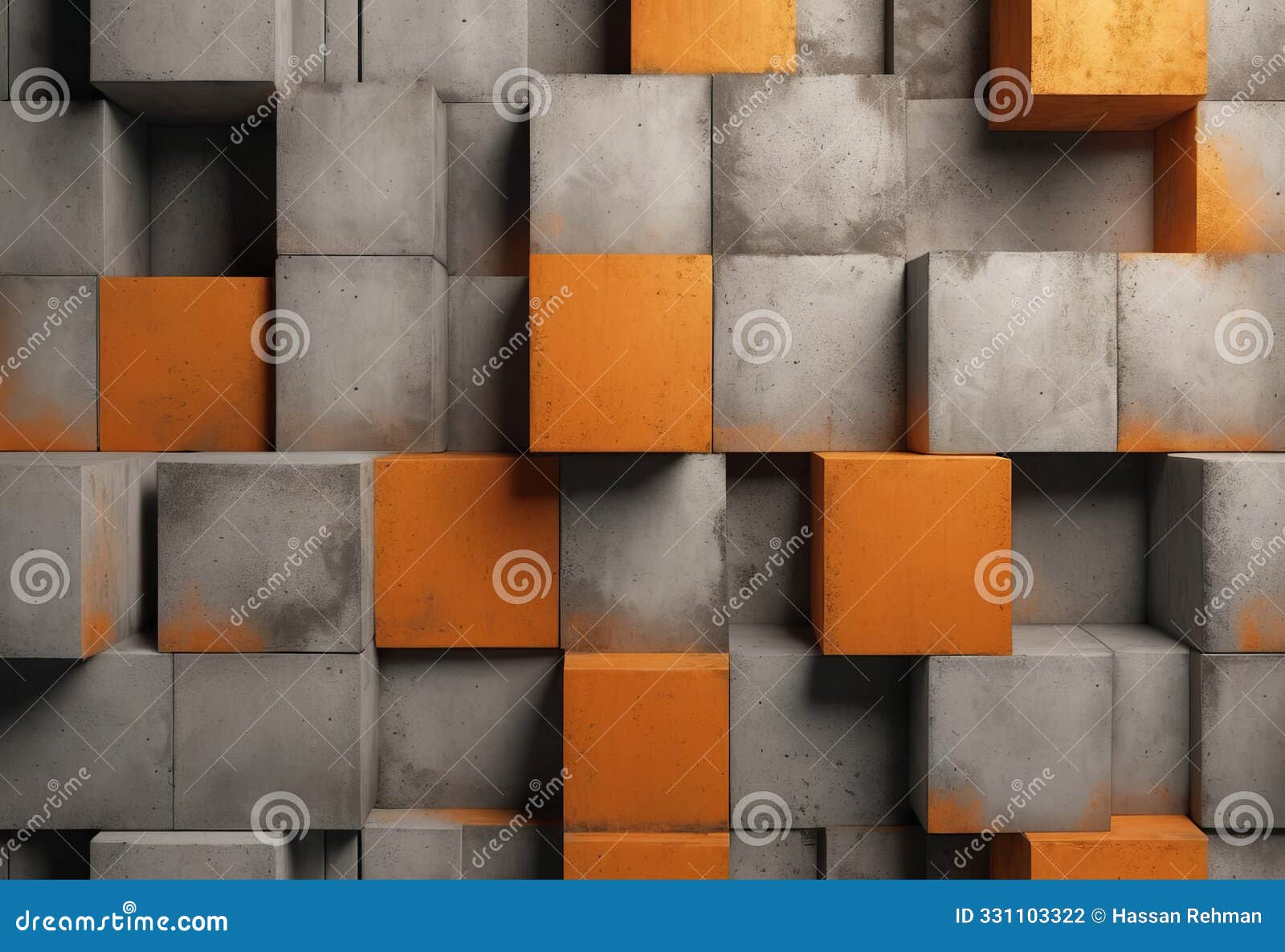 Concrete 3d Cube Wall As Background or Wallpaper. 3D Rendering Stock ...