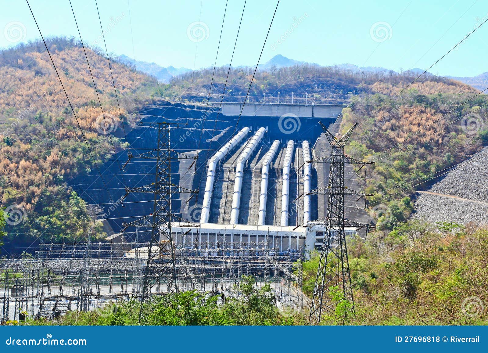 The concrete dam stock photo. Image of scenery, source - 27696818
