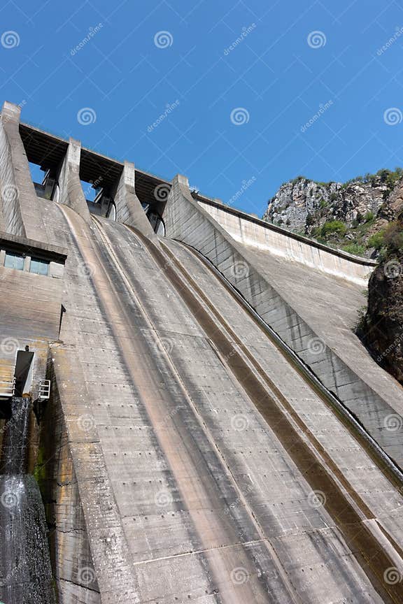 Concrete dam wall stock image. Image of high, bulgaria - 212808217