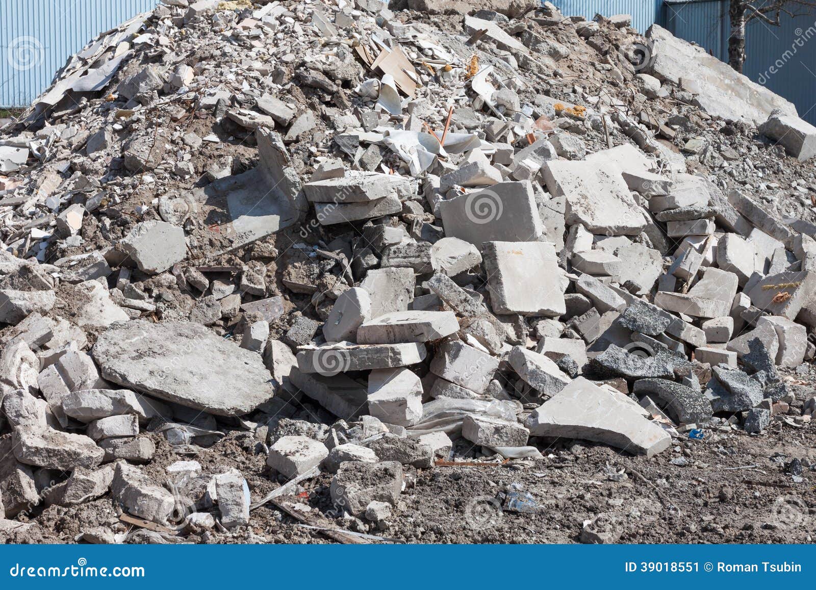 Concrete Debris on Construction Site Stock Image - Image of masonry ...