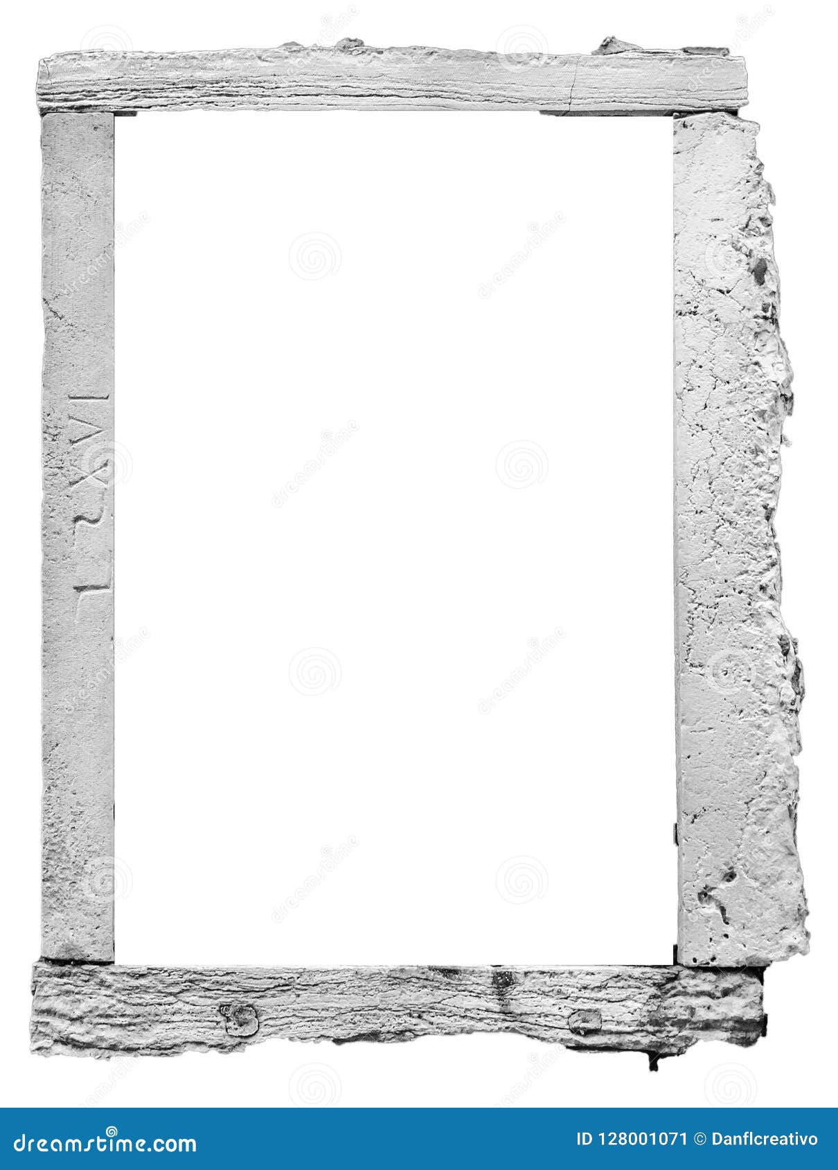 Concrete Decay Isolated Frame Stock Image - Image of decorated ...