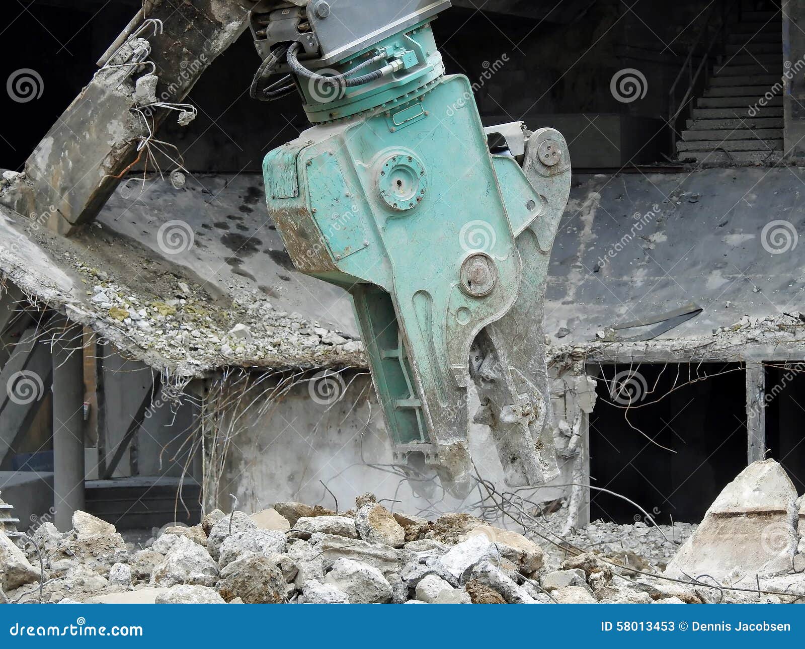 Concrete Demolition Machine Stock Image - Image of demolition, machine ...