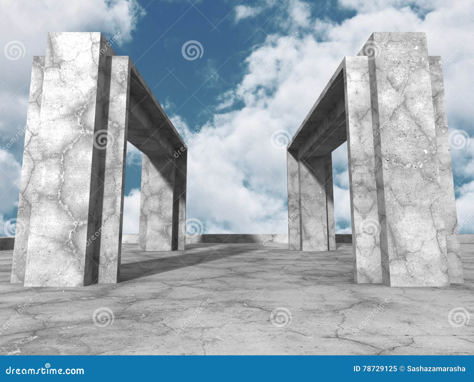 Concrete Design Architecture Abstract Background Stock Illustration ...