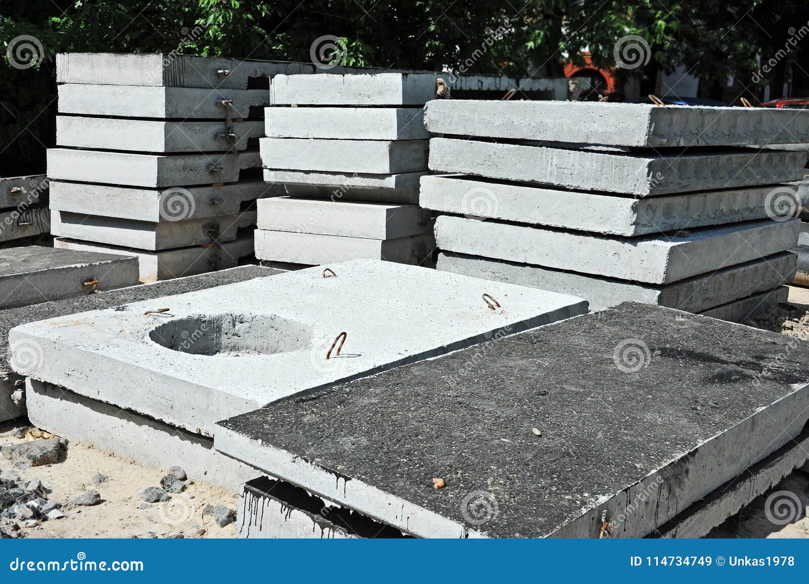 Concrete drain pit stock image. Image of pipe, equipment - 114734749