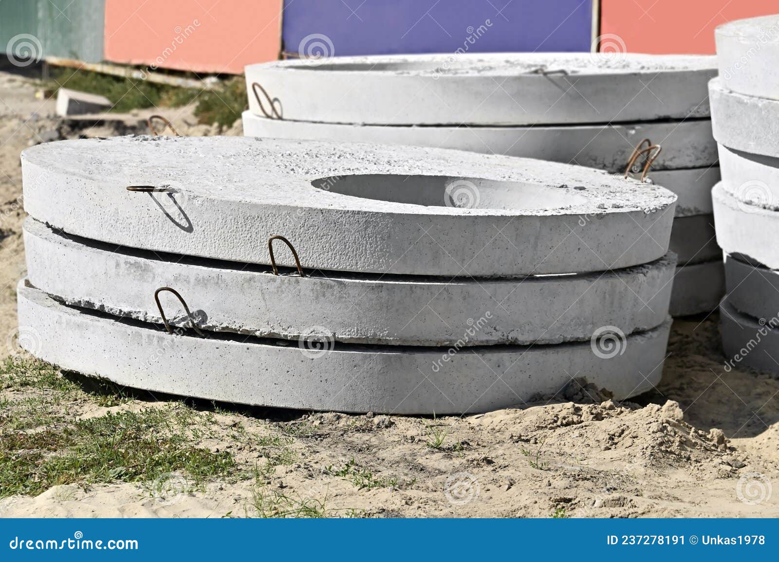 Concrete Drain Pit and Pipe Stock Image - Image of plumbing, building ...