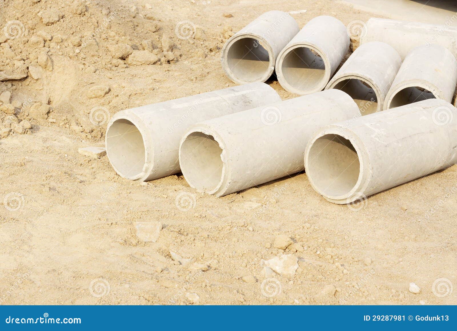 Concrete Drainage Pipe stock image. Image of sewer, piping - 29287981