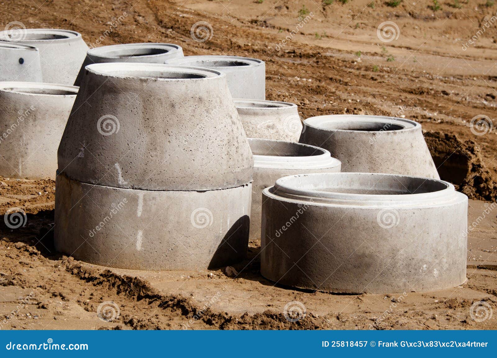 Concrete Drainage Pipes stock image. Image of drainage - 25818457