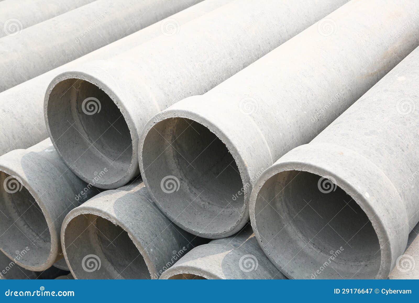 Concrete drainage pipes stock image. Image of piled, housing - 29176647
