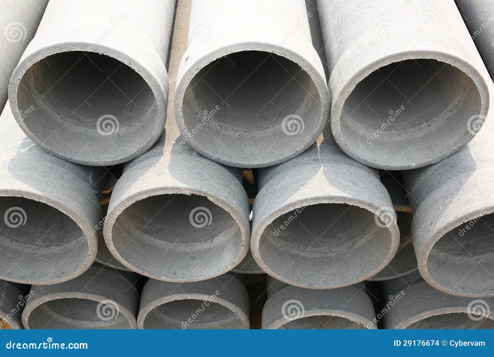 Concrete drainage pipes stock photo. Image of repair - 29176674