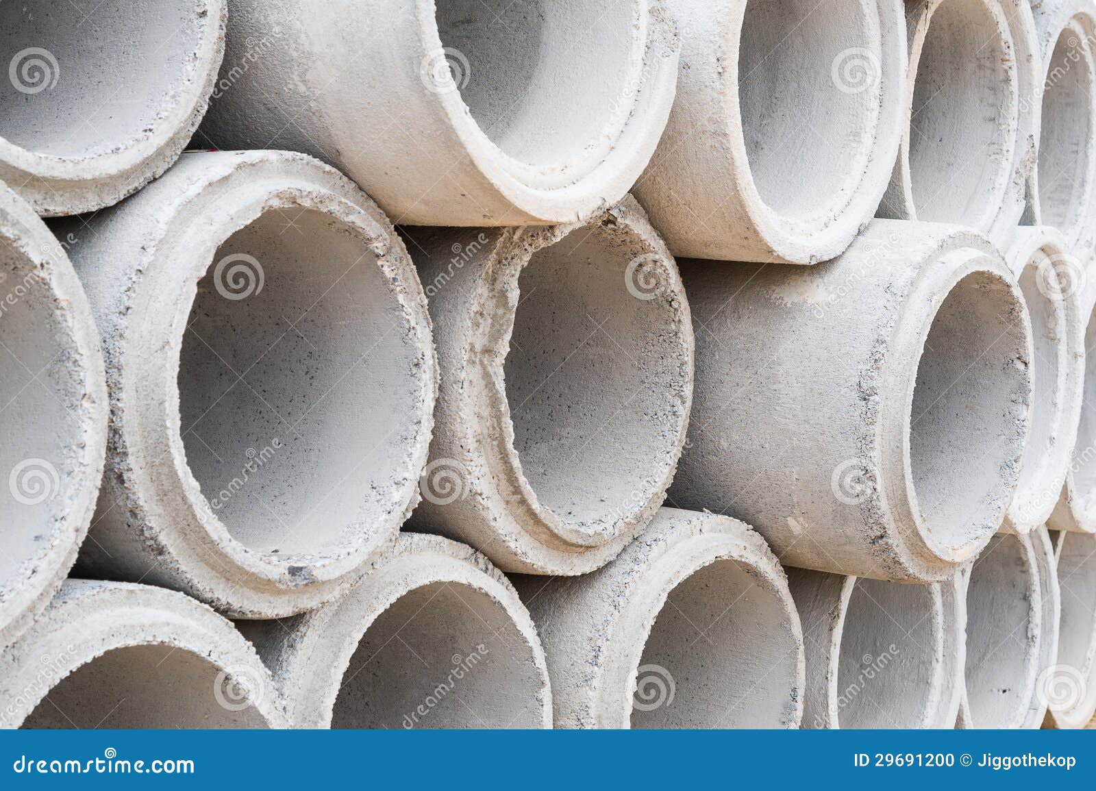 Concrete drainage pipes stock photo. Image of blue, pipe - 29691200