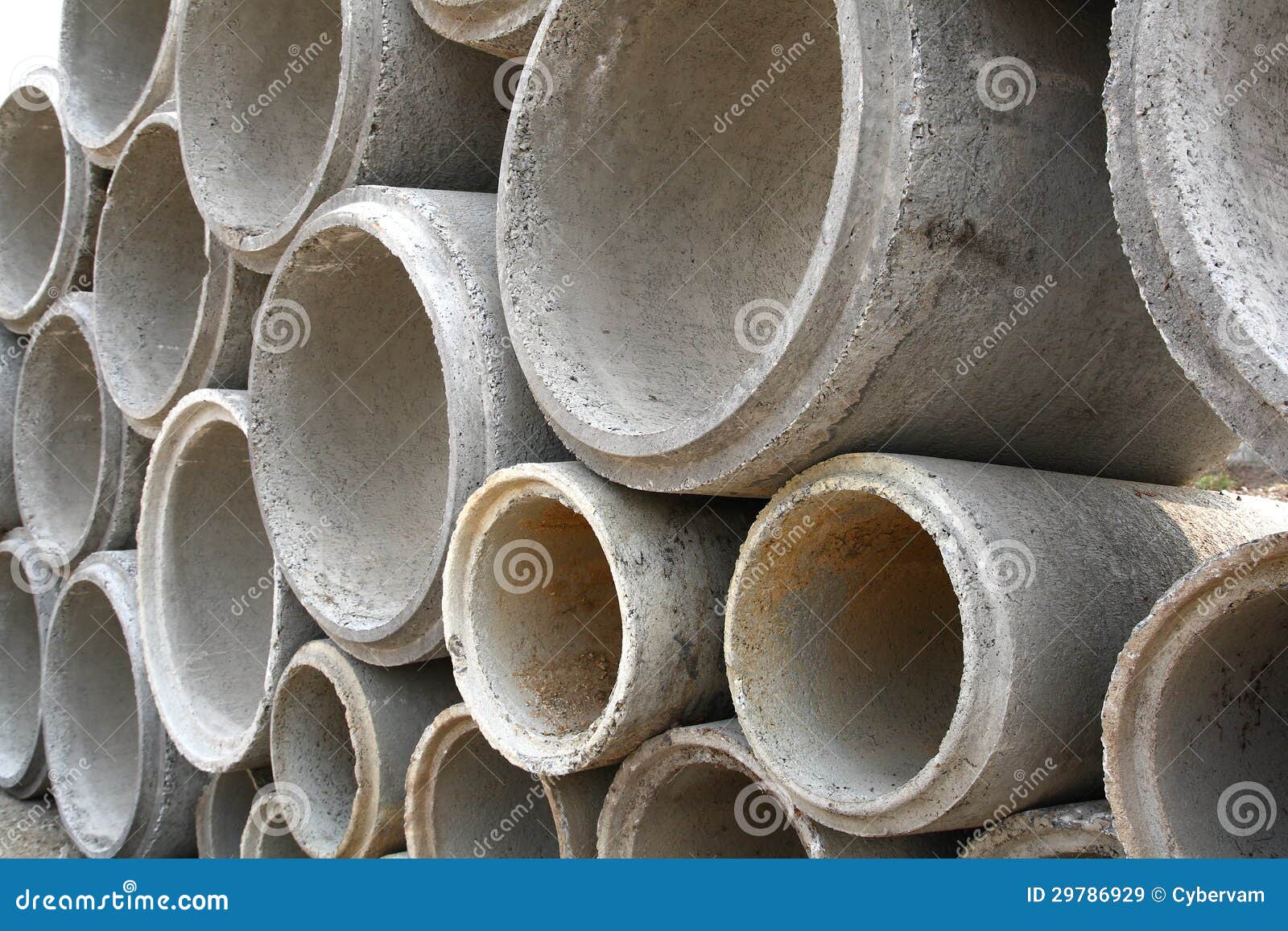 Concrete drainage pipes stock image. Image of irrigation - 29786929