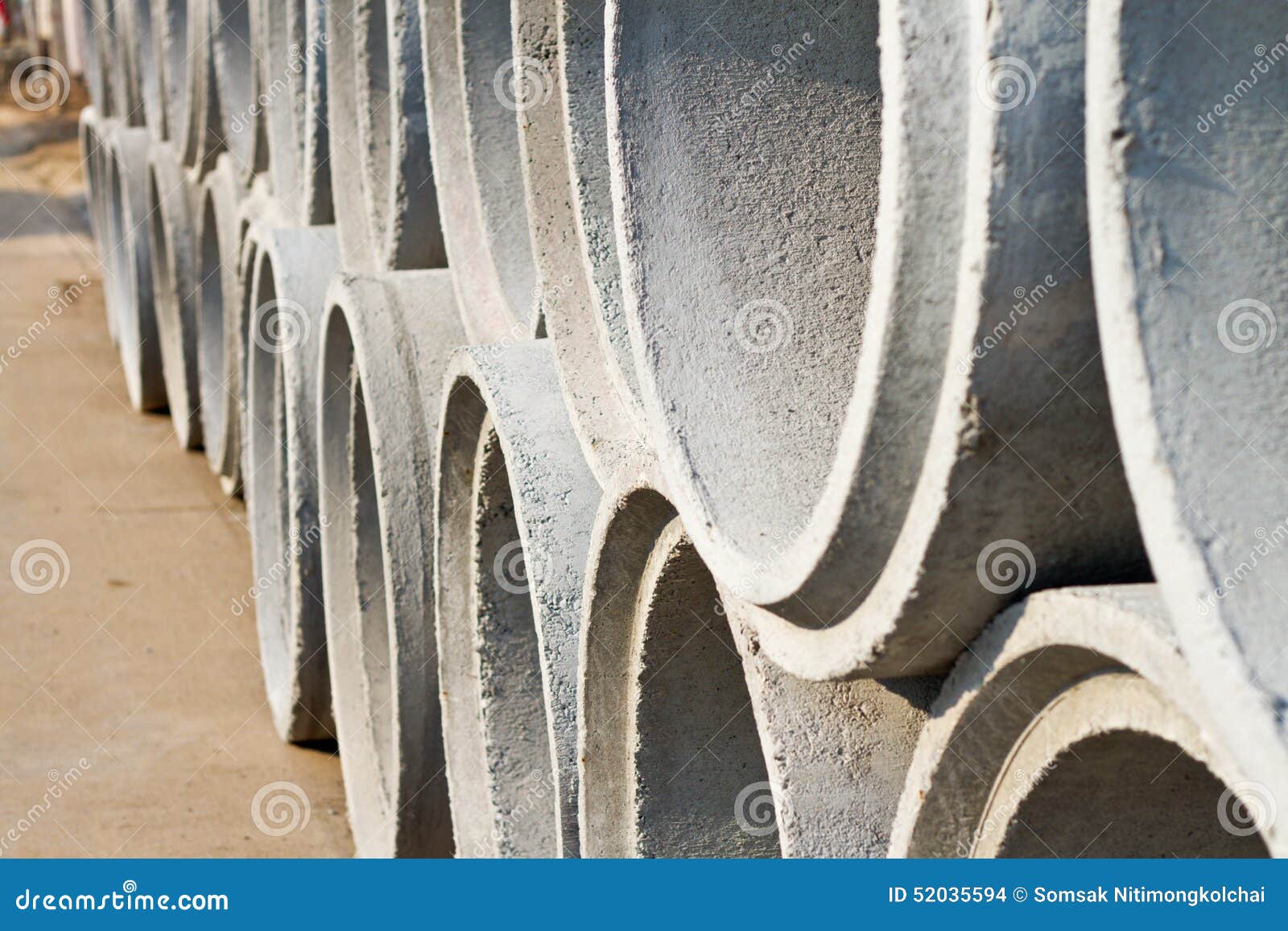Concrete Drainage Pipes for Industrial Building Construction.Co Stock ...