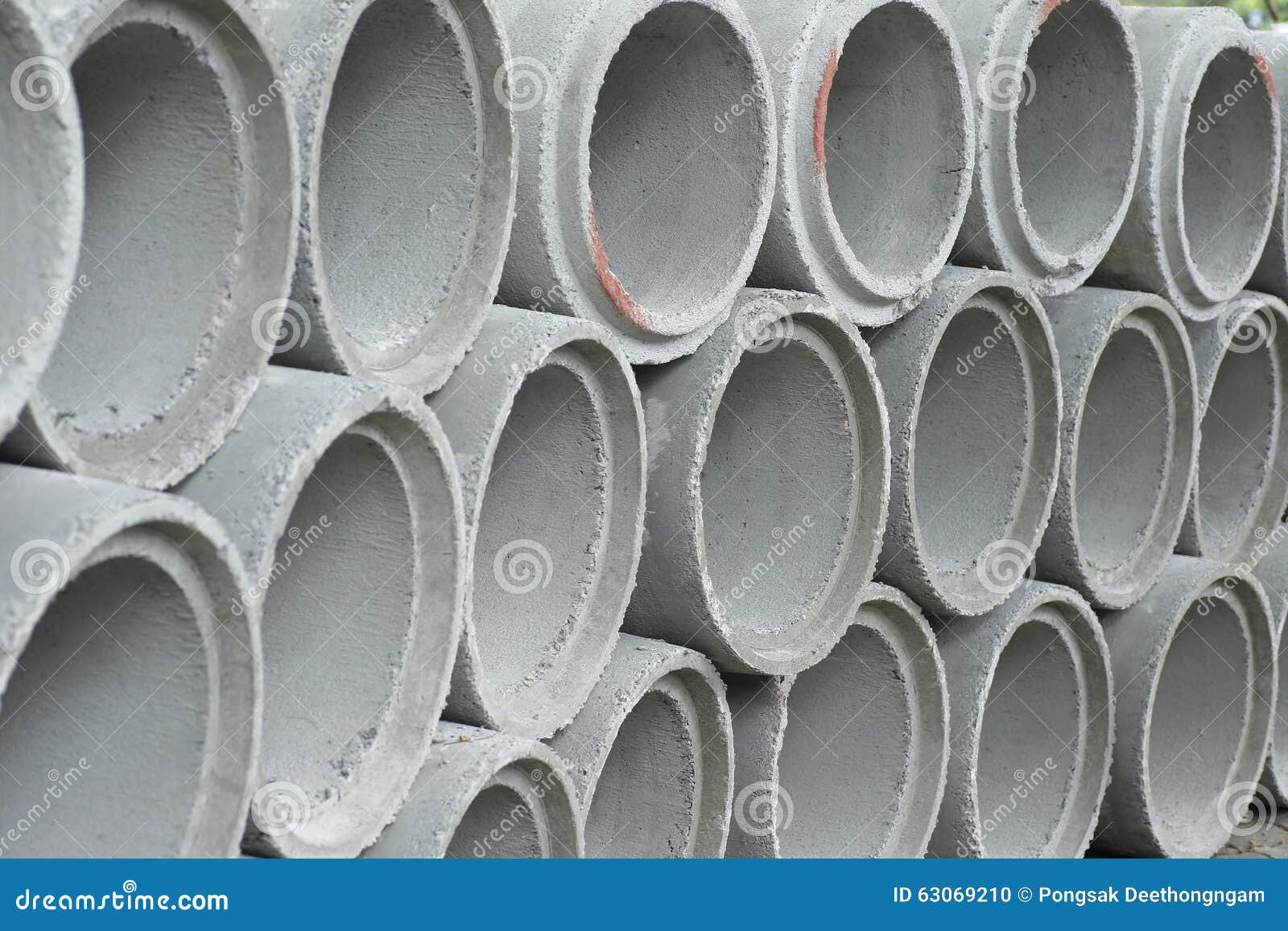 Concrete drainage pipes stock photo. Image of road, repair - 63069210