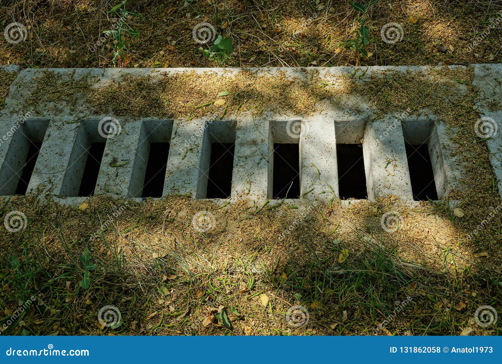 Drainage Or Sewage Manhole Grid System On The Street Asphalt Road ...