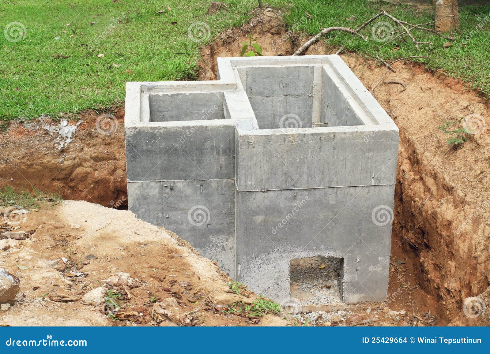Concrete Drainage Tank Royalty-Free Stock Photography | CartoonDealer ...