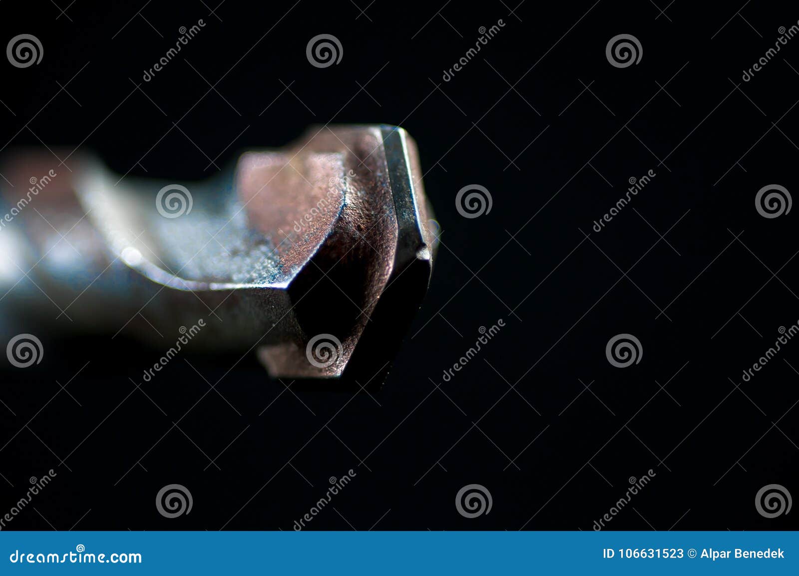 Concrete Drill Bit Close Up Macro Shot Stock Image - Image of rotate ...