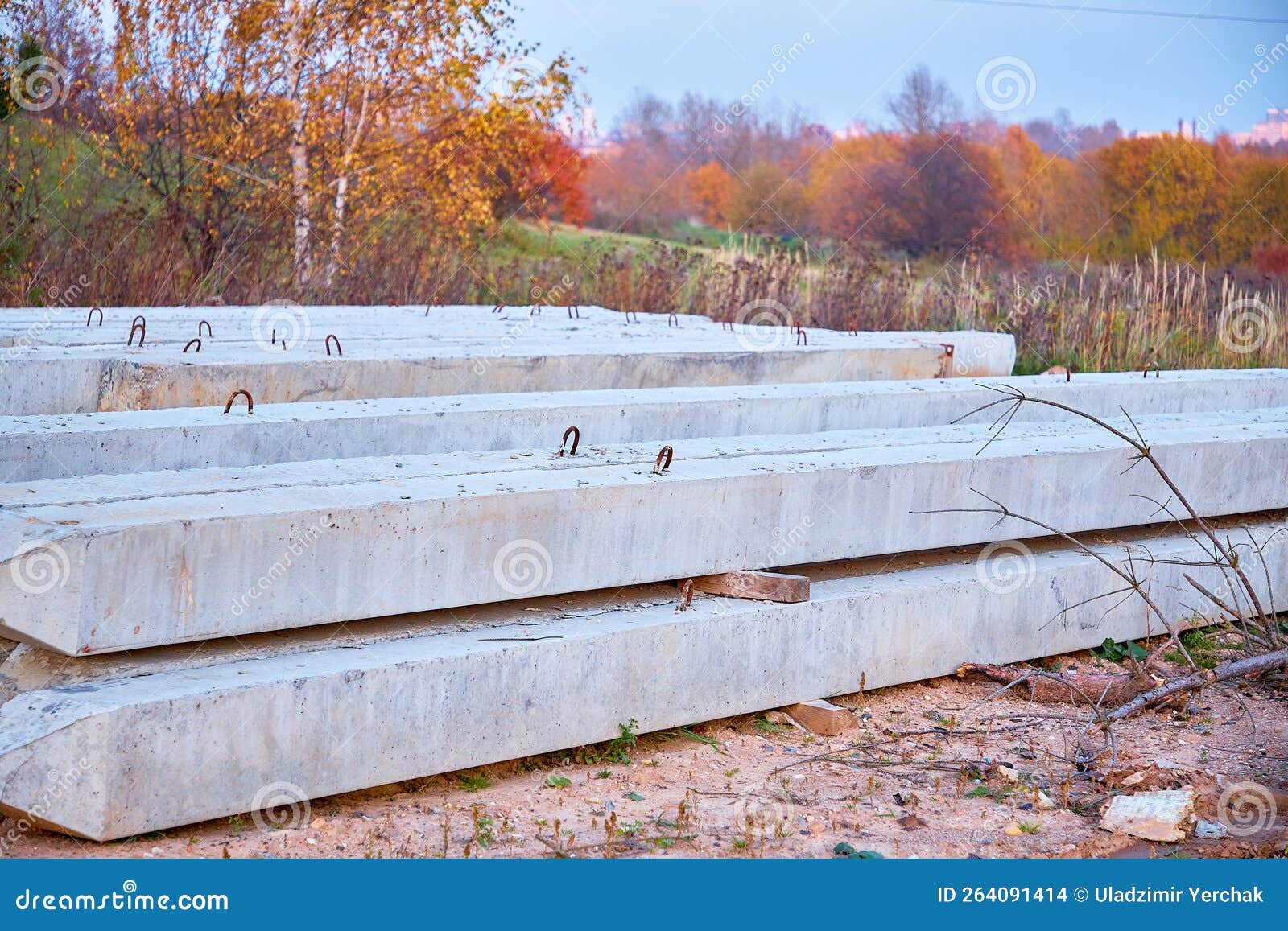 Concrete Driven Piles for the Construction of Houses. Reinforced ...