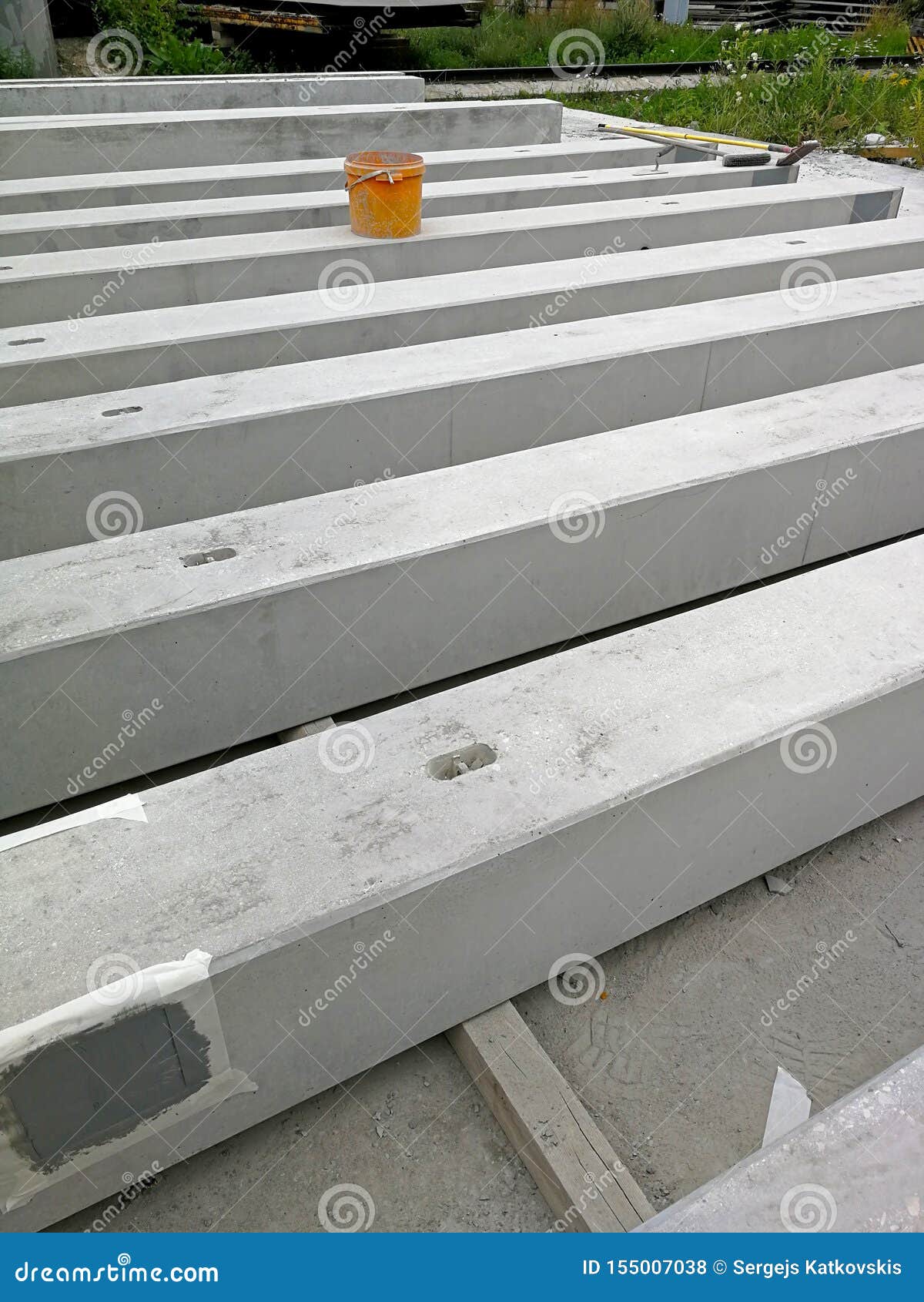 Concrete elements stock photo. Image of technology, concrete - 155007038