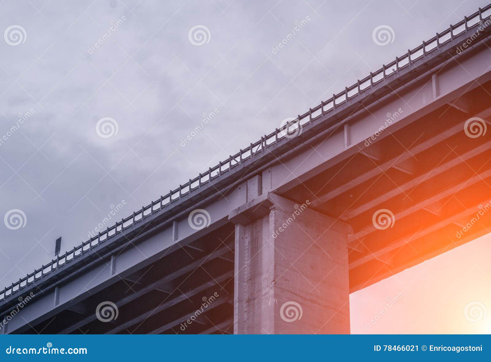 Concrete Elevated Highway Overpass Stock Image - Image of crossing ...