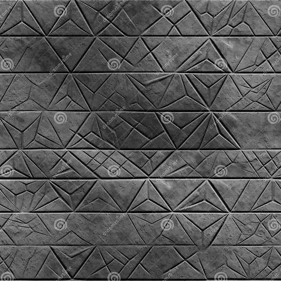 Concrete with an Embossed Geometric Pattern. Infinite, Seamless ...