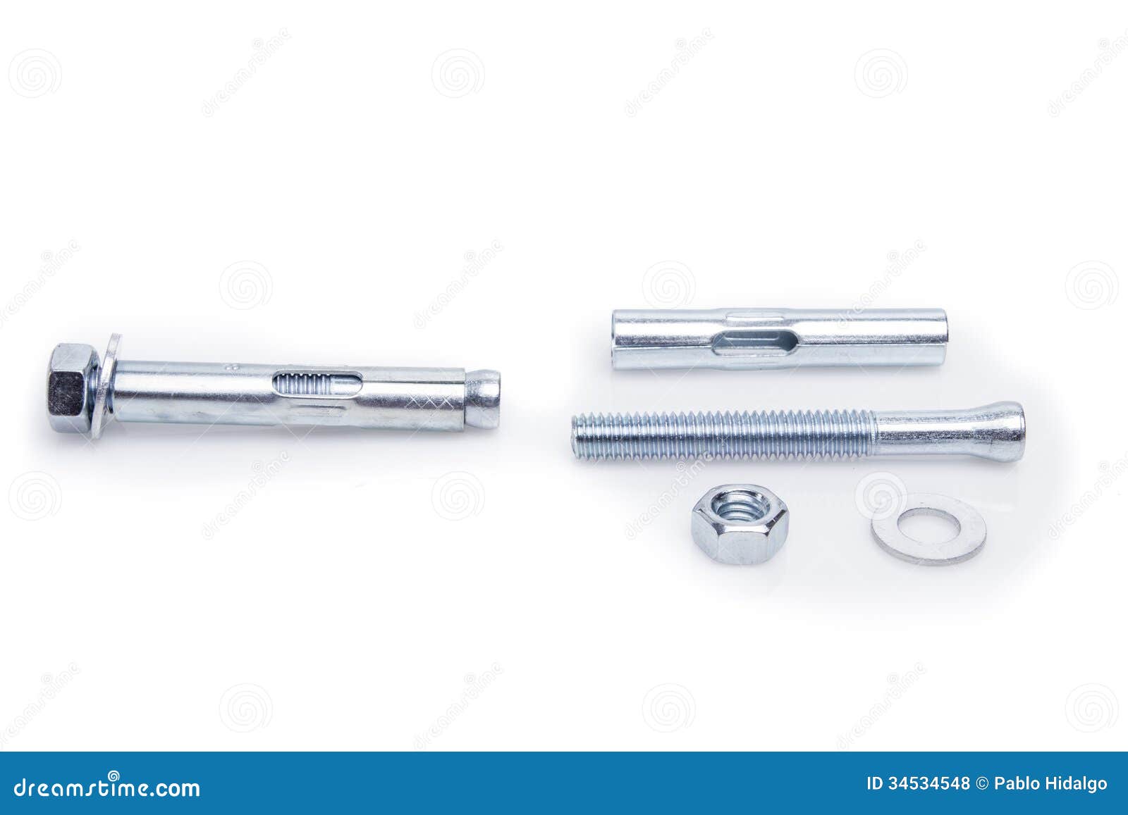 Concrete Expansion Bolts on White Stock Photo - Image of group ...