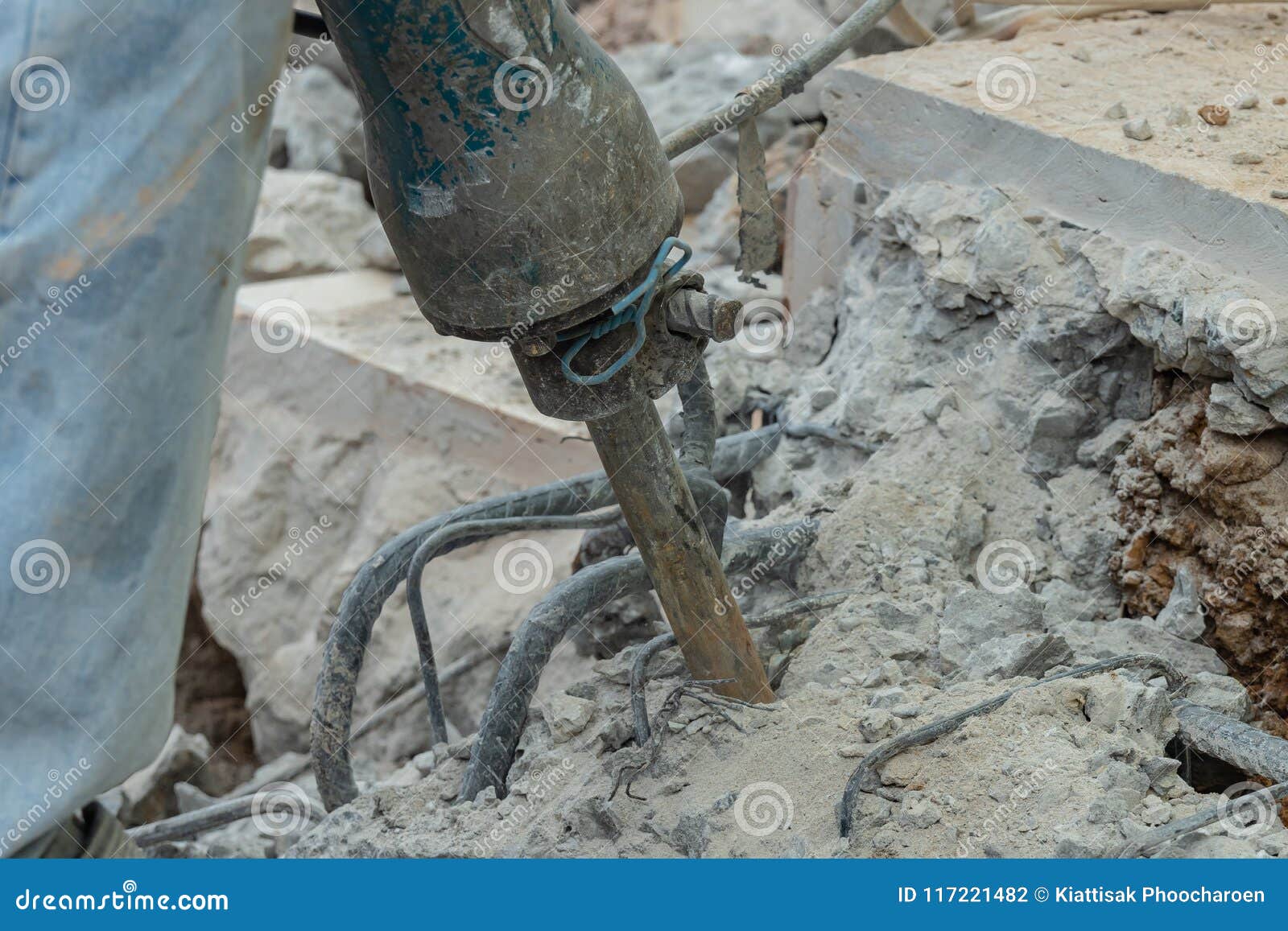Concrete Extractor Concrete is Separated Stock Photo - Image of woker ...