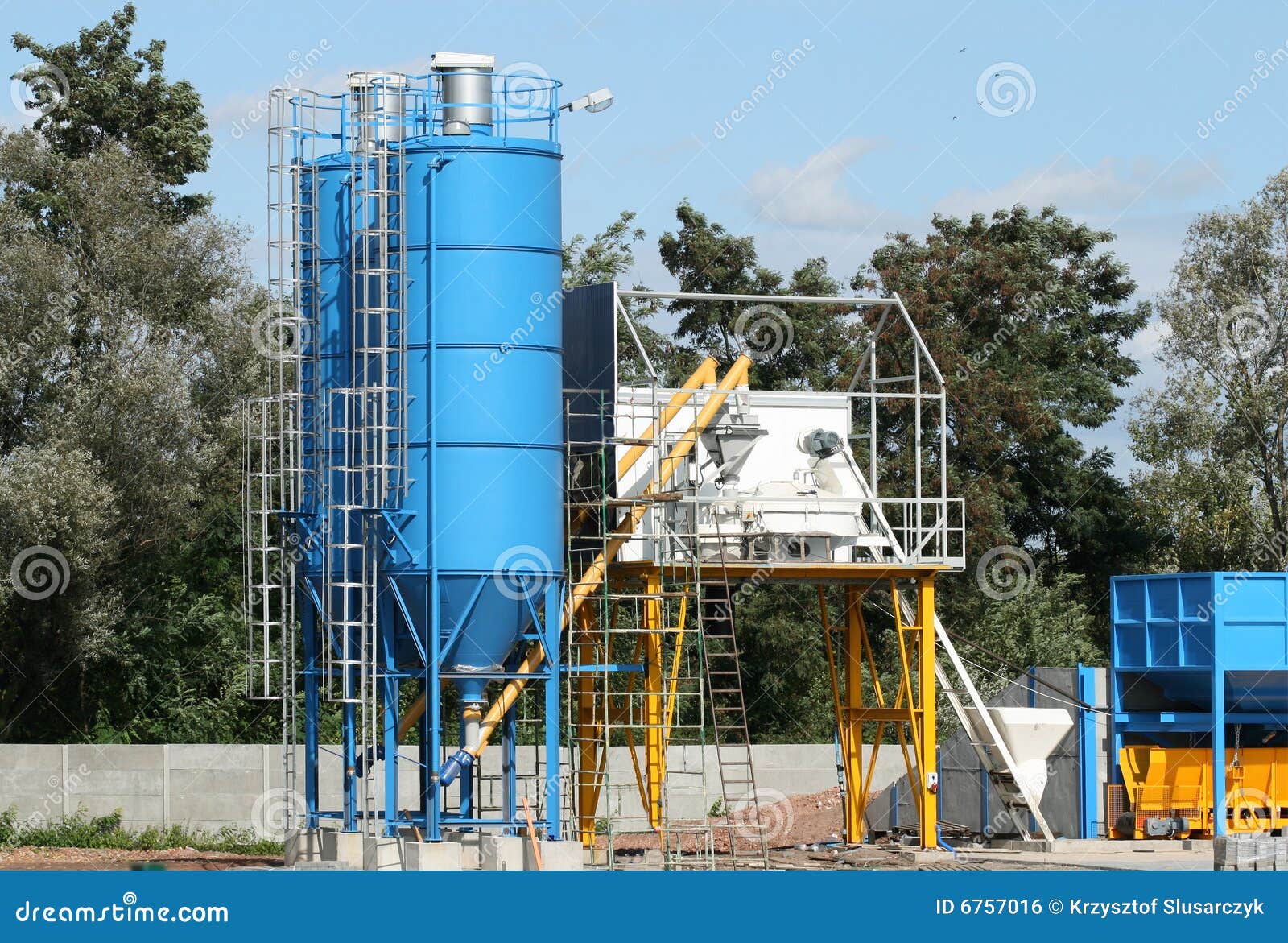 Concrete factory stock photo. Image of blue, polish, manufacture - 6757016