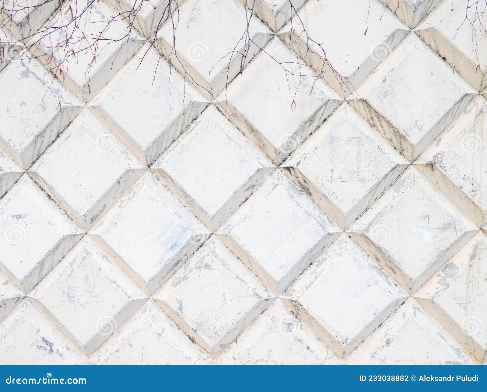 Concrete Fence Texture. Yellow Wall, Background. White Checkered Fence ...
