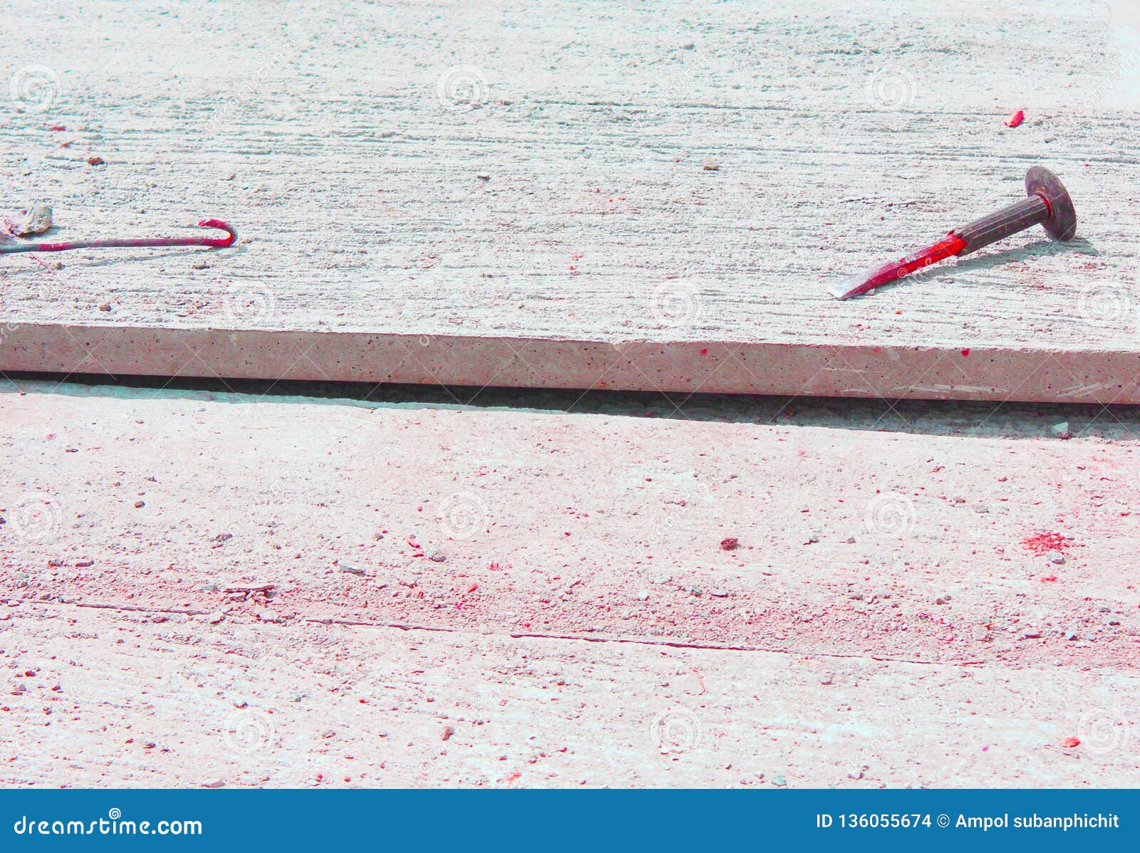 Concrete Floor Construction Area Stock Photo - Image of concrete ...