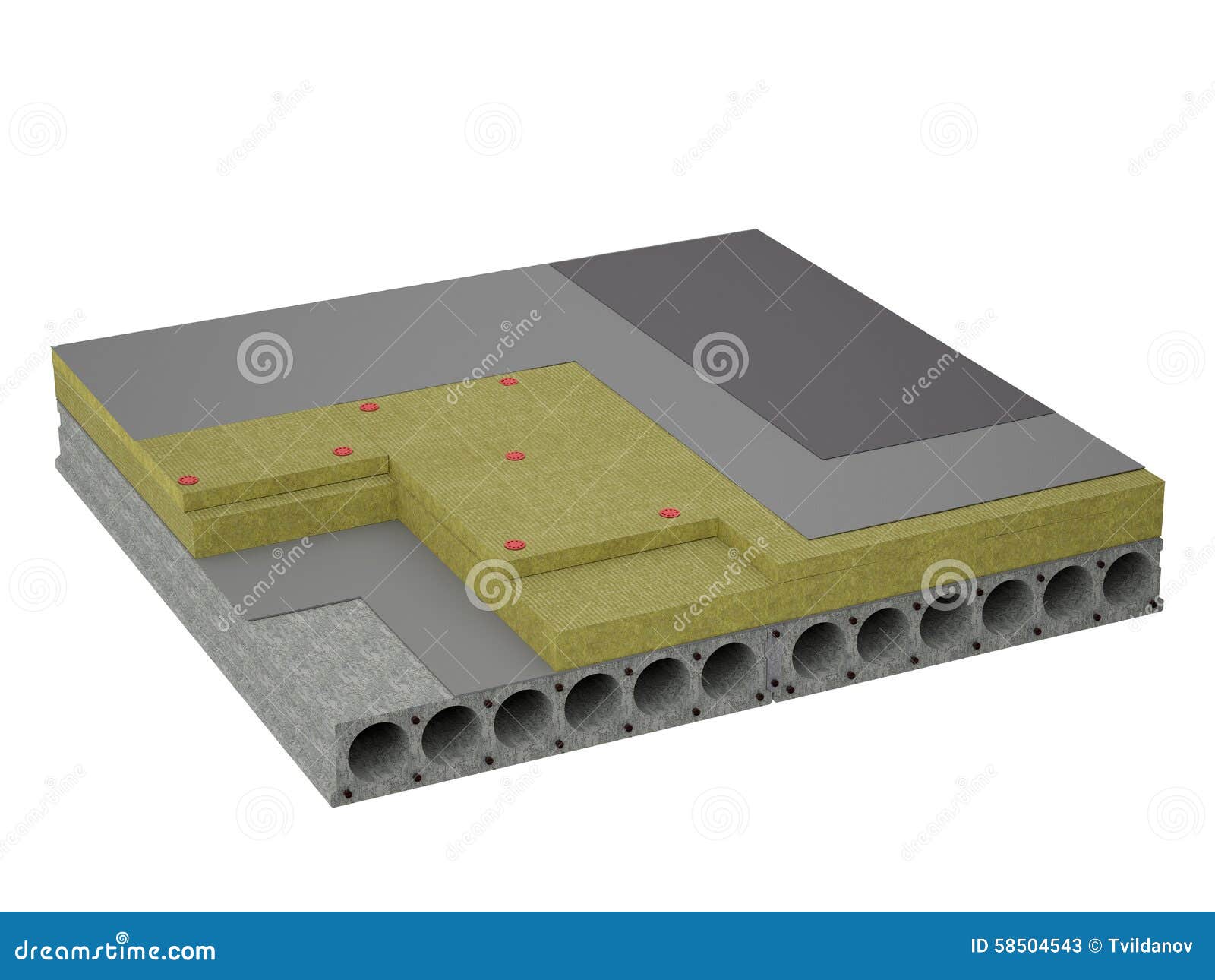 Concrete Floor Insulation stock illustration. Illustration of ...