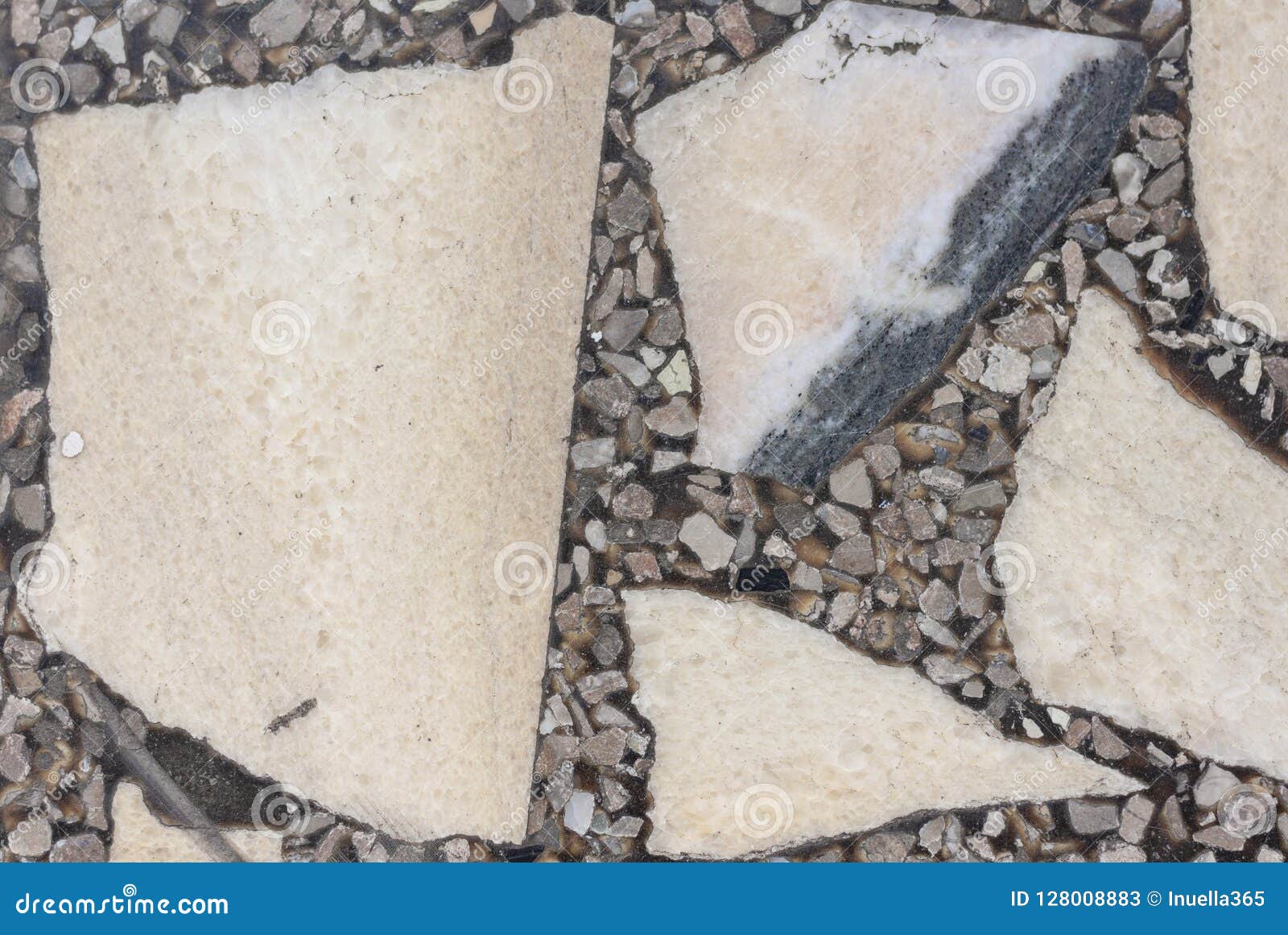 Concrete Floor with Multi-colored Marble Stone Slabs Background and ...