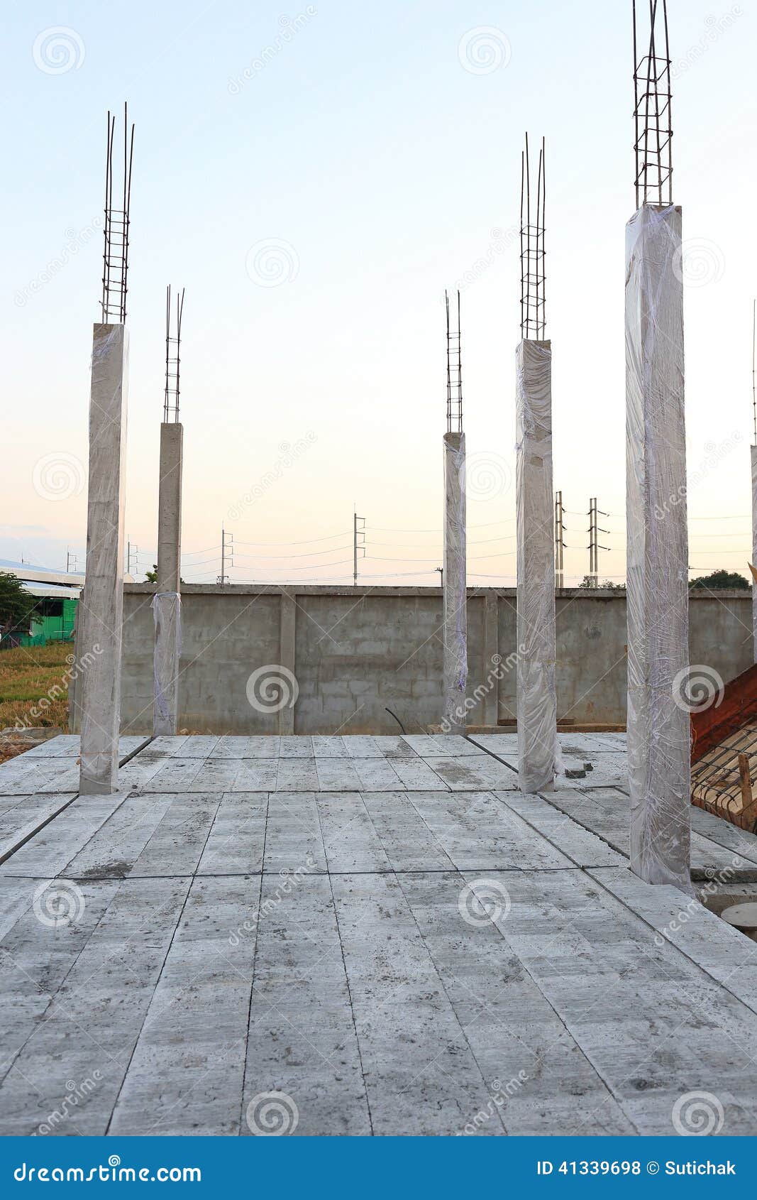 Concrete Floor Slab Panel in Building Construction Stock Photo - Image ...