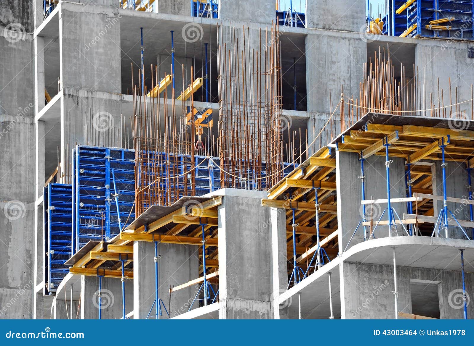 Concrete Formwork and Floor Beams Stock Photo - Image of folding, beams ...