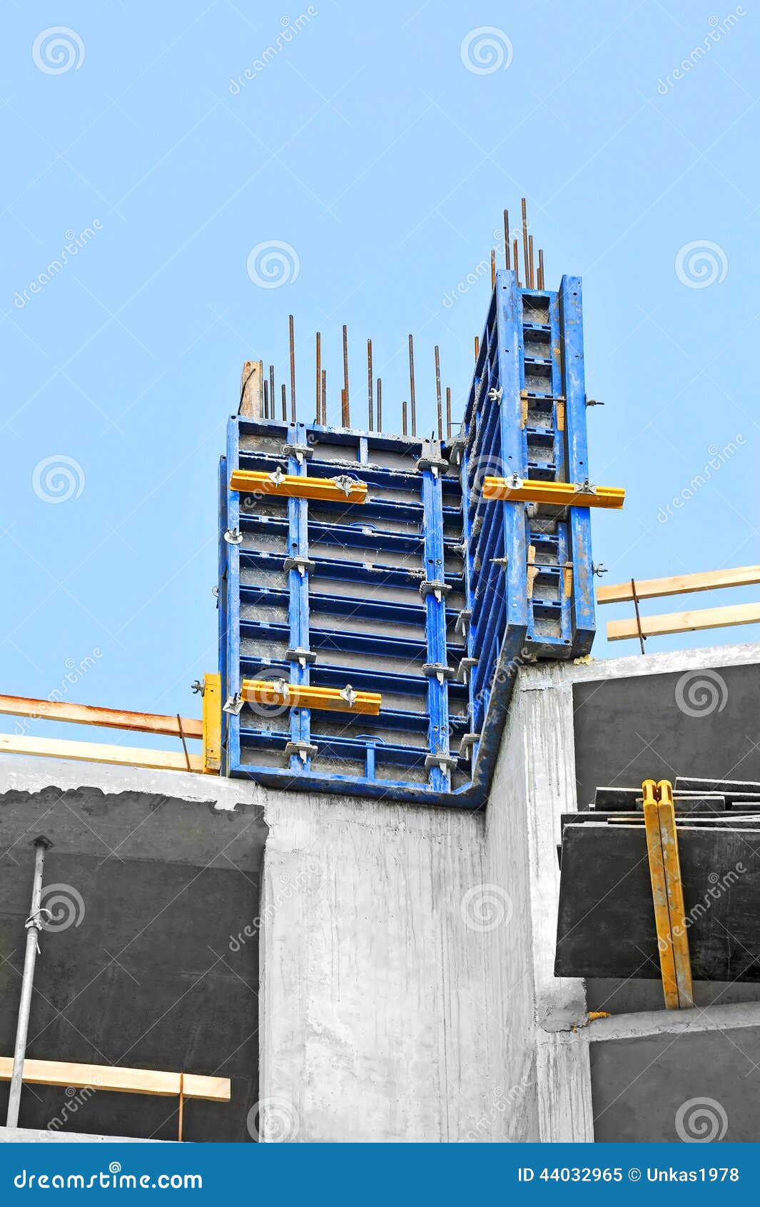 Concrete Formwork and Floor Beams Stock Image - Image of armature ...