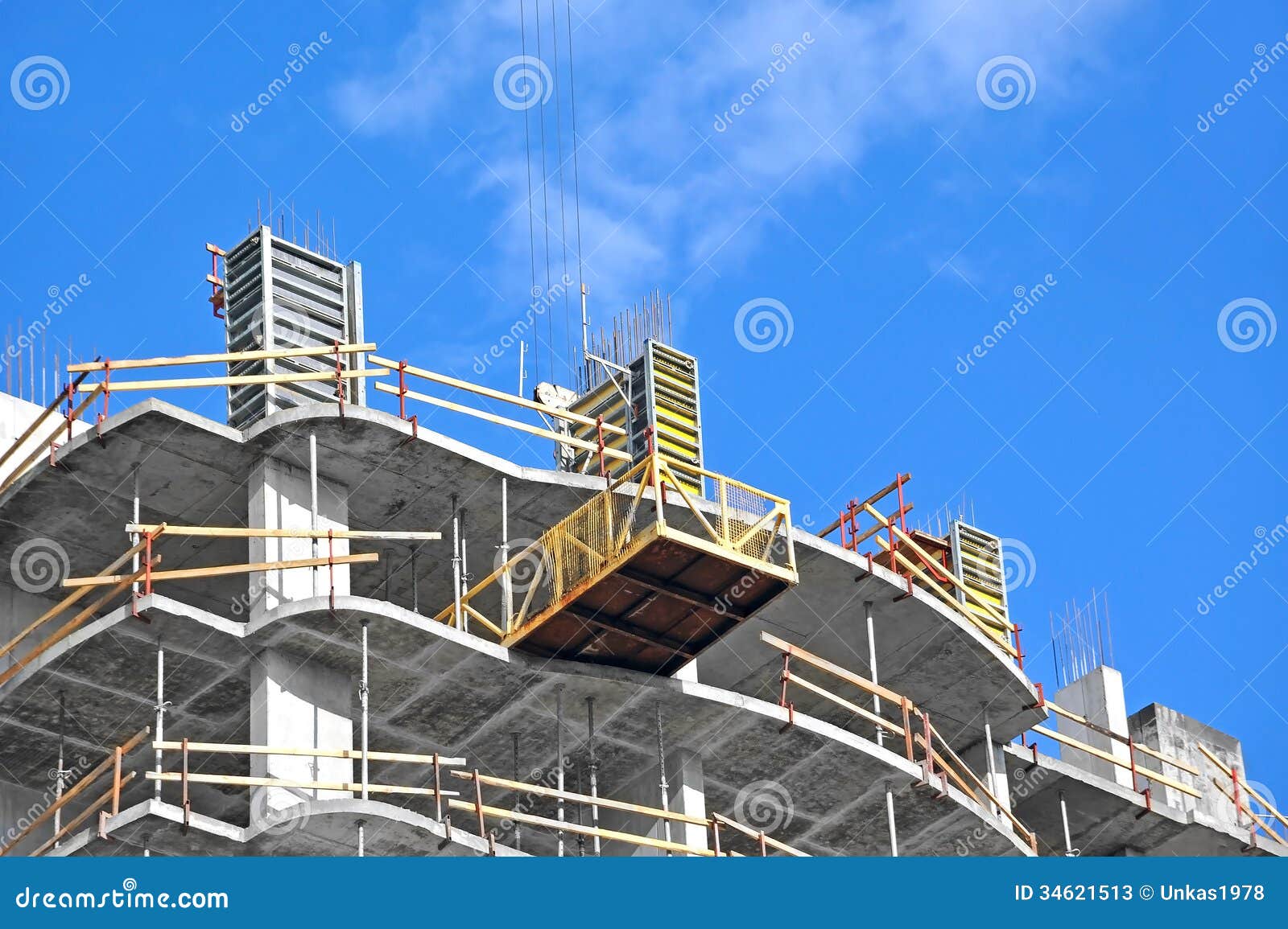 Concrete Formwork and Floor Beams Stock Image - Image of form, frame ...