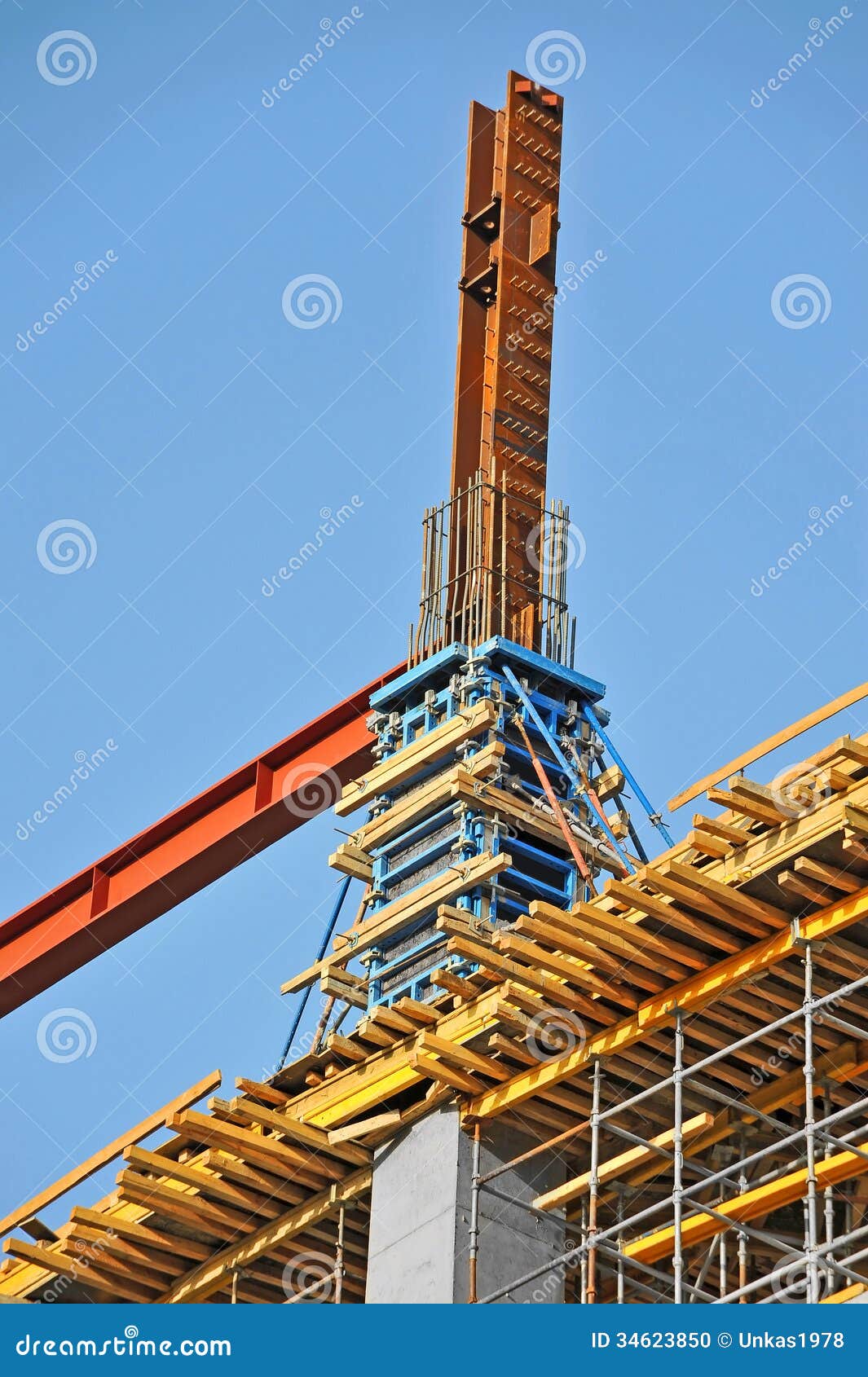 Concrete Formwork and Floor Beams Stock Photo - Image of casing, beam ...