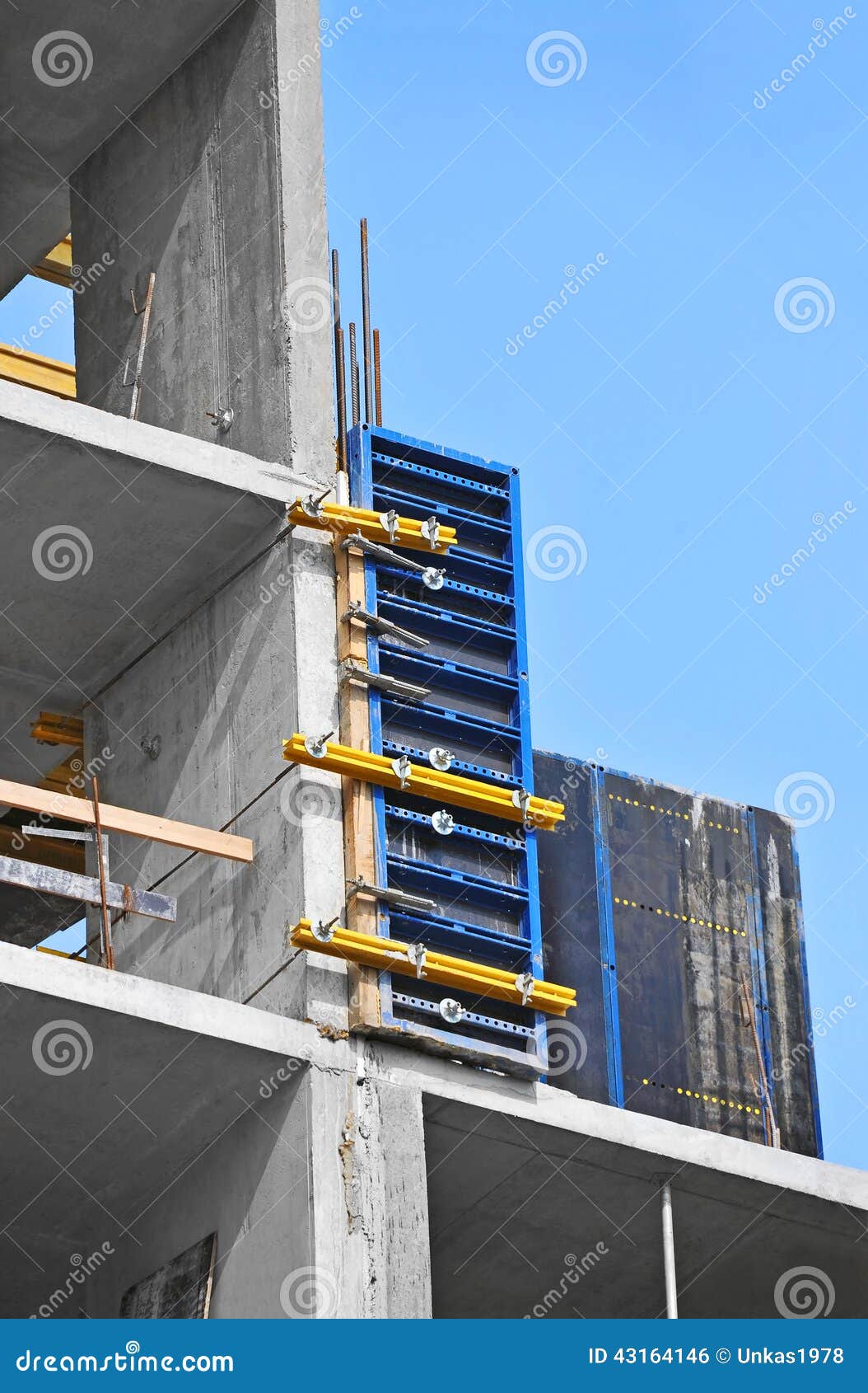 Concrete Formwork and Floor Beams Stock Photo - Image of encasement ...