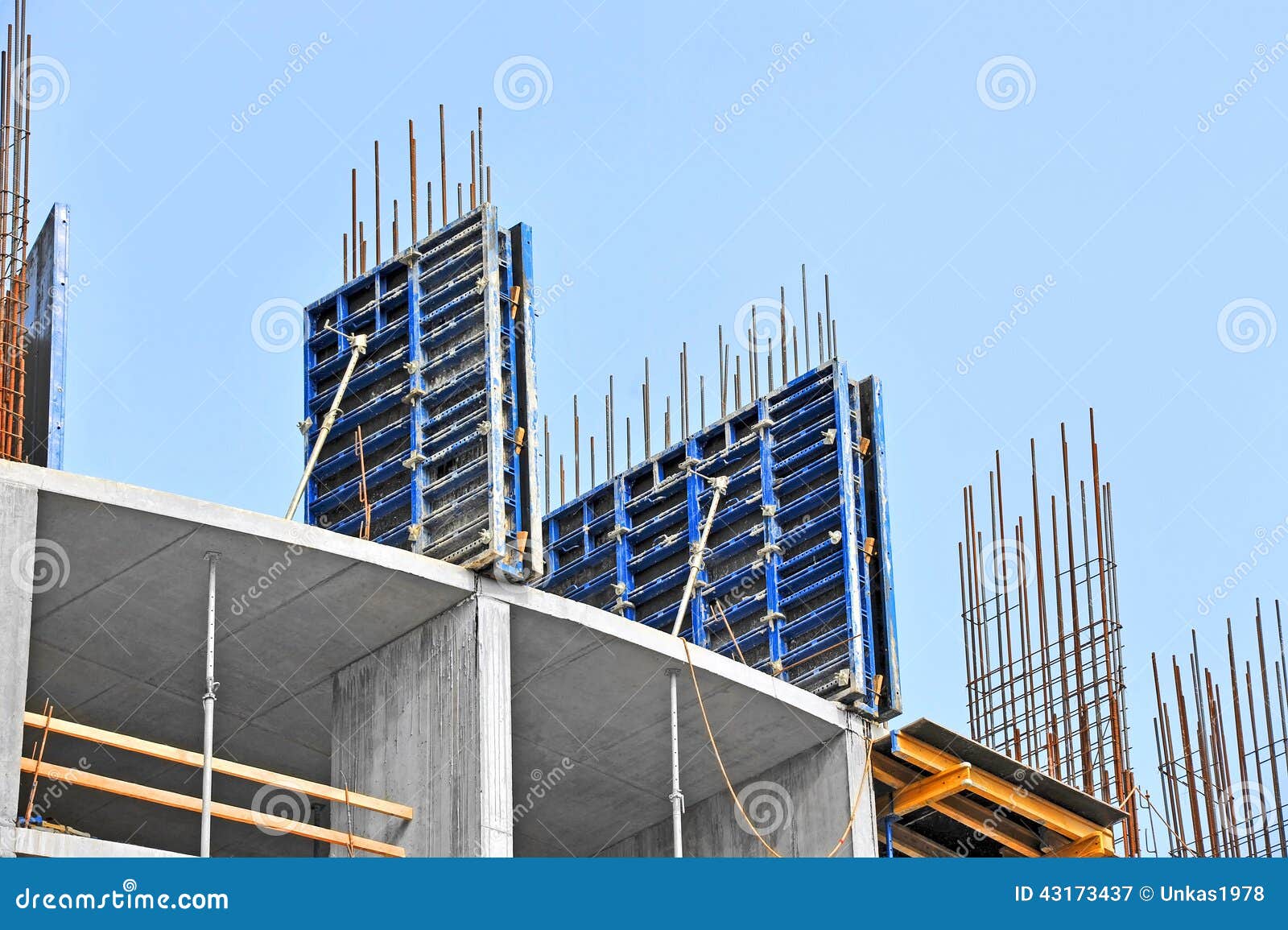 Concrete Formwork and Floor Beams Stock Image - Image of forming ...